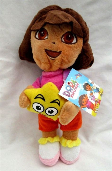Nick Jr Dora The Explorer Holding Star 10 Plush Doll Stuffed Toy