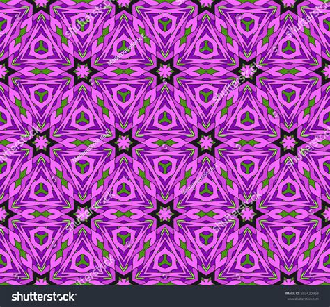 Ornamental Flower Design Modern Seamless Geometry Stock Vector Royalty Free 593420969