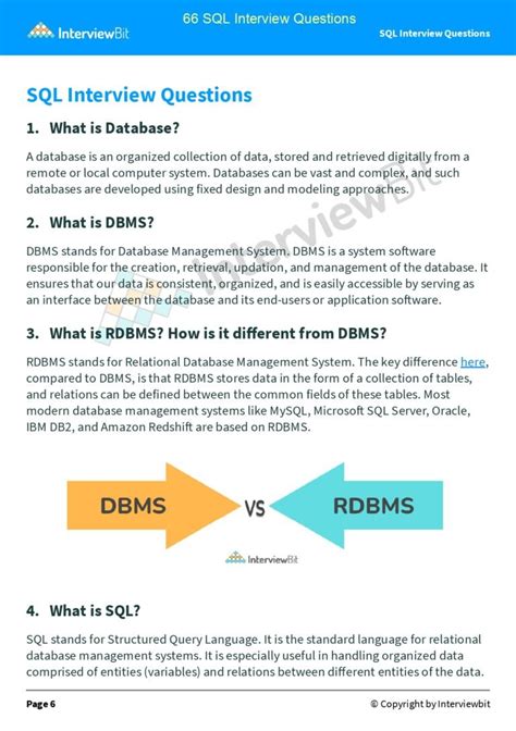 66 Sql Interview Questions Pdf Connect 4 Programming