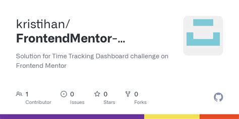 github kristihan frontendmentor timetrackingdashboard solution for