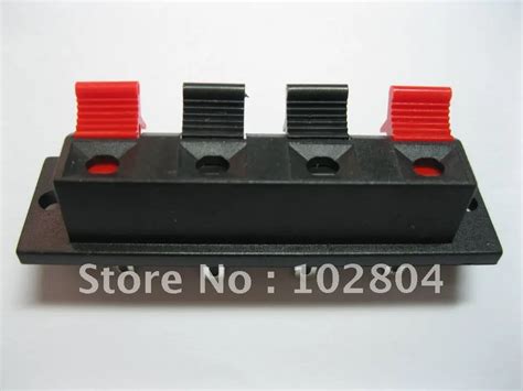 30 Pcs 64 5mmx17 6mm 4pin Red And Black Spring Push Type Speaker Terminal Board Connector WP4 7