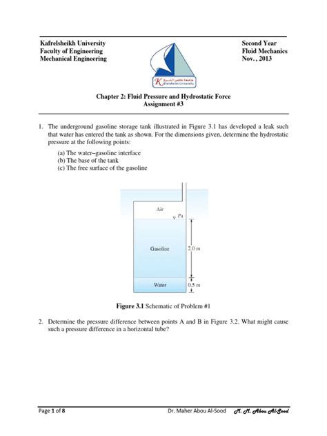 Assignment 31 Pdf Pressure Density