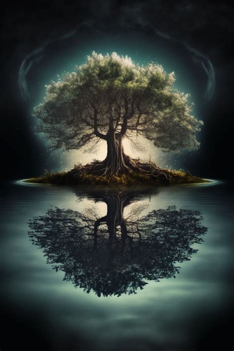Realistic Tree Wallpaer 8k Fantasy Tree Fantasy Tree Drawing Tree