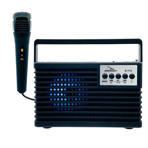 Rádio Grasep Com Microfone Lanterna E Carregamento Solar Importados