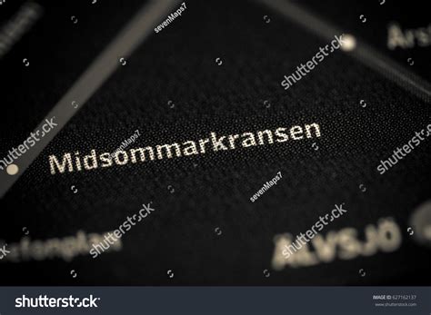 Midsommarkransen Station Stockholm Metro Map Stock Photo 627162137