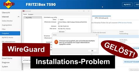 VPN mit FritzBox WireGuard Installationsproblem Gelöst