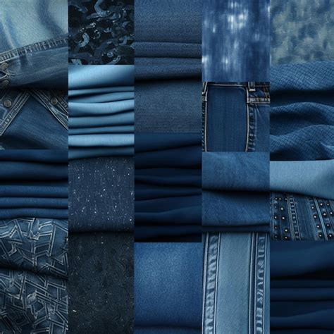 Premium Ai Image A Stack Of Blue Jeans Are Stacked Up And The Bottom