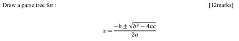 Draw A Parse Tree For Marks B Vb Ac X Chegg