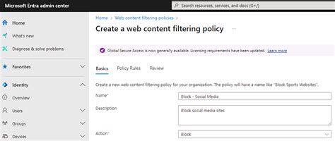 Microsoft Entra Internet Access Web Content Filtering Risual