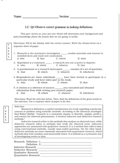 Name Qquad Section Qquad LC Q4 Observe StudyX