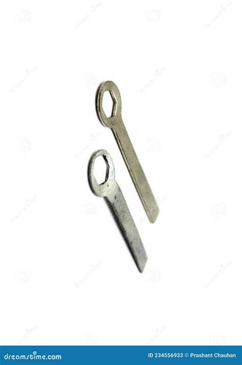 Geometry Compass Key Isolated On White Background With Selective Focus Stock Image Image Of