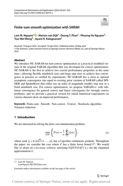 Finite Sum Smooth Optimization With Sarah Request Pdf