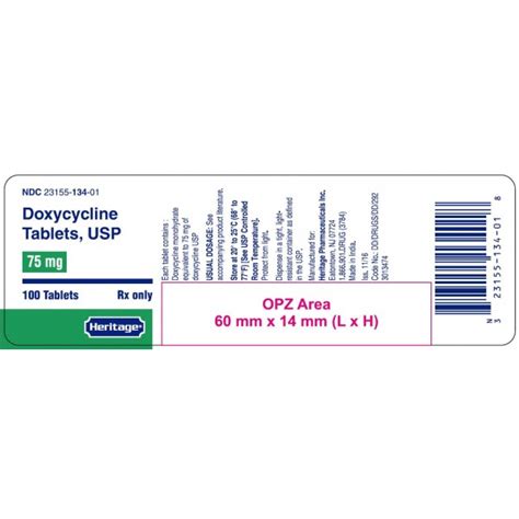 Doxycycline Monohydrate 100mg Rx Products