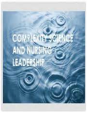 COMPLEXITY THEORY Pdf COMPLEXITY SCIENCE AND NURSING LEADERSHIP WHAT IS COMPLEXITY SCIENCE The