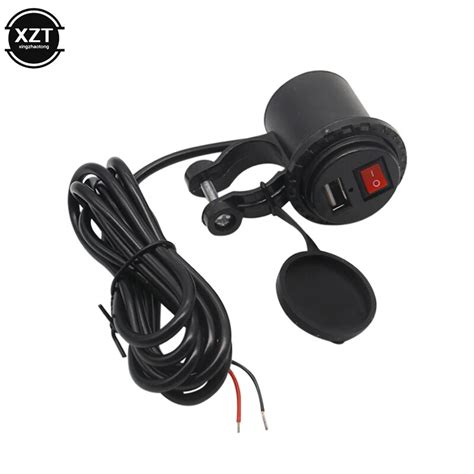 ALLUME CIGARE black Interrupteur étanche pour moto prise USB 12V 24V