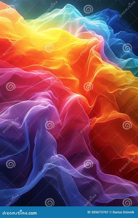 Graphical Representation Of A Coloured Sine Wave Ai Generative Stock