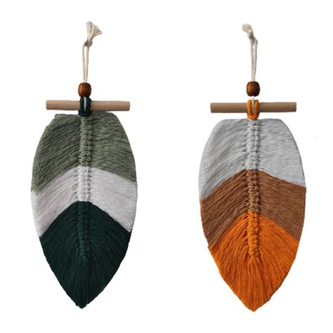 Baywell 2pcs Boho Macrame Wall Hanging Boho Tapestry Wall Hanging