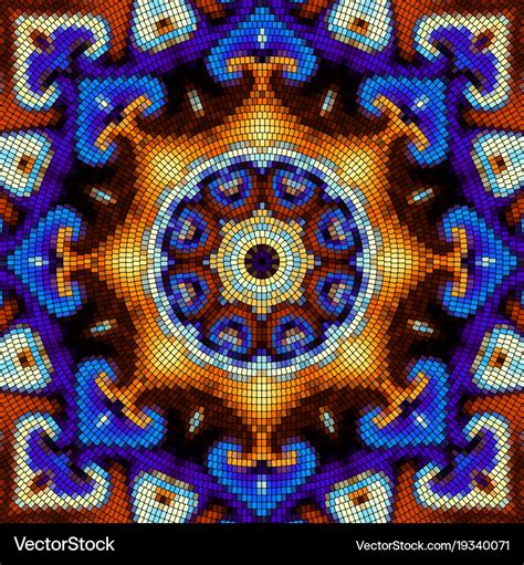 Seamless Mosaic Pattern Royalty Free Vector Image