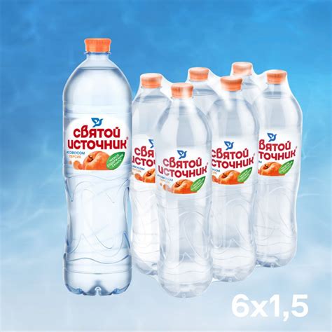 Святой Источник вода питьевая негазированная со вкусом персика 1 5 л