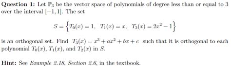 let p3 ﻿be the vector space of polynomials of degree