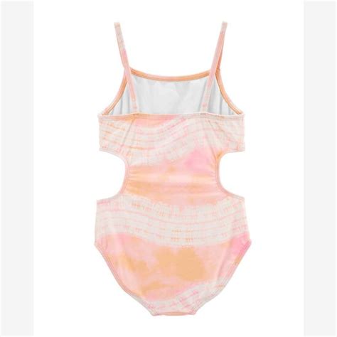 Maiô Infantil Recorte Nas Laterais Tie Dye Rosa Carters Carters
