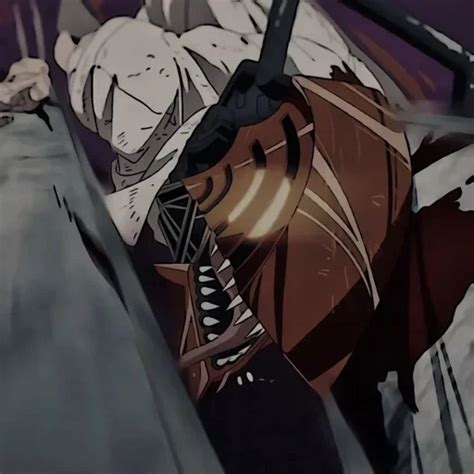 человек бензопила Anime Stickerr набор стикеров для Telegram и Whatsapp