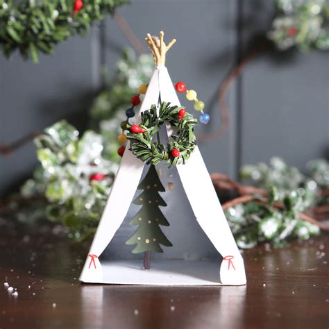 Christmas Tipi Tent Camping Tree Decoration By Red Berry Apple
