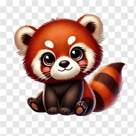Rode Panda Cartoon