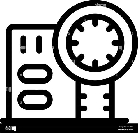 Line Icon Of Water Meter Measuring Water Consumption In House Stock