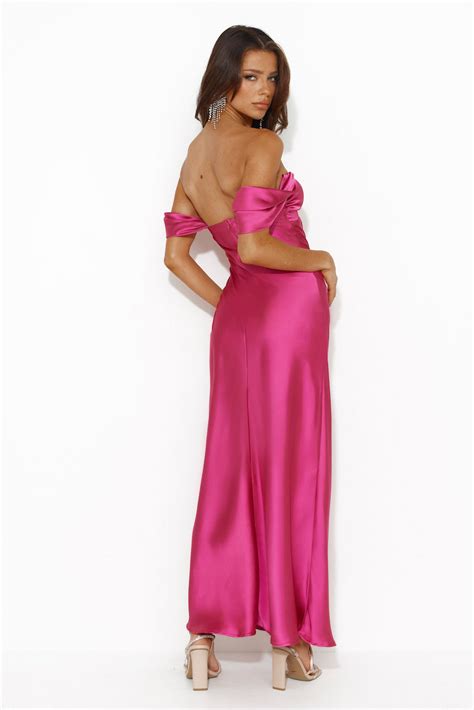 Shine Of Pearls Satin Maxi Dress Pink Hello Molly
