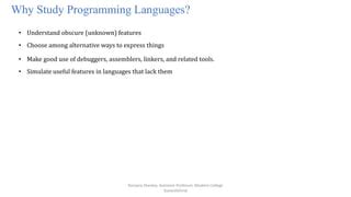 Paradigms Of Programming Languages CH Introduction Pptx Programming Languages Computing