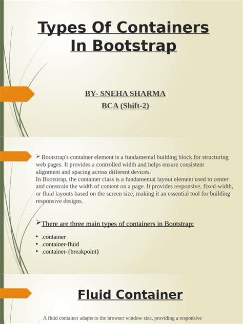Containers In Bootstrap Pdf Page Layout Bootstrap Front End Framework