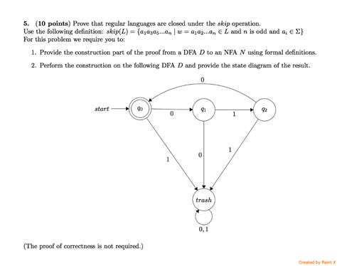 5 10 Points Prove That Regular Languages Are Chegg