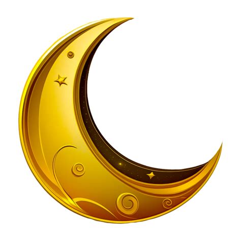 Luna Creciente Dorada 24192236 Png