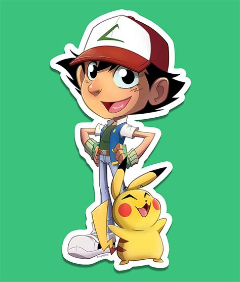 Pikachu And Ash Chibi