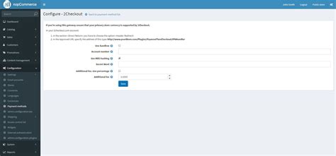 2Checkout Payment Module NopCommerce