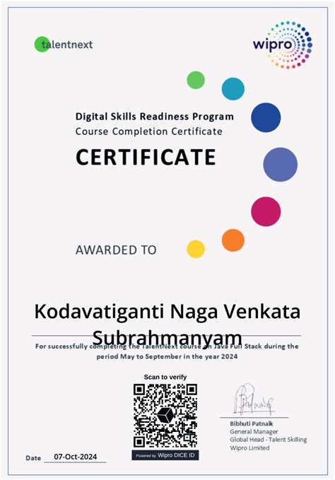 Subrahmanyam Knv On Linkedin Javafullstack Wiprotalentnext