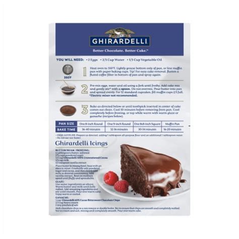 Ghirardelli® Dark Chocolate Premium Cake Mix 1275 Oz Kroger