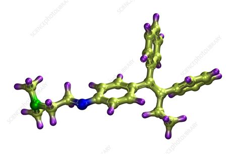 Tamoxifen Breast Cancer Drug Molecule Stock Image A624 0452