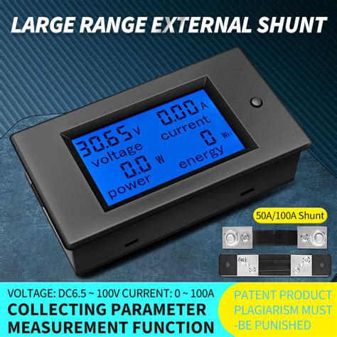 Pzem 051 Dc Multimeter Lcd Display Digital Ammeter Voltmeter Electric