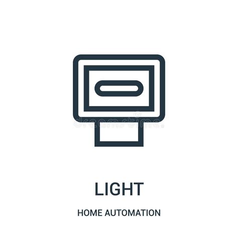 Light Icon Vector From Home Automation Collection Thin Line Light Outline Icon Vector