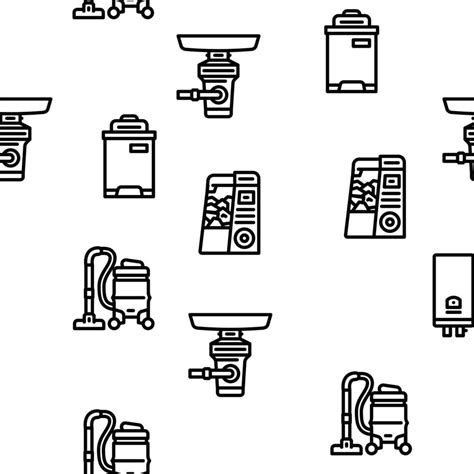 Appliances Domestic Technology Vector Seamless Pattern Vector Art At Vecteezy
