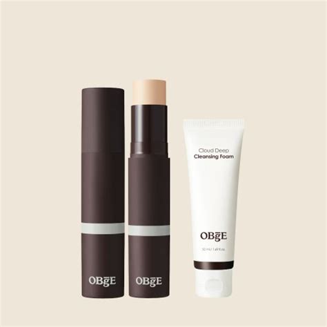 오브제 Obge 내추럴 커버 파운데이션 클라우드 딥 클렌징폼 50ml 세트 위시버킷