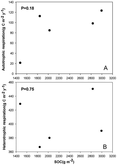 Relationships Between Heterotrophic Respiration A Autotrophic