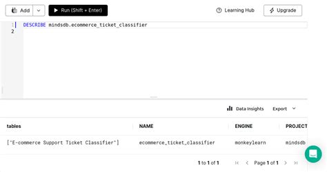 MonkeyLearn MindsDB