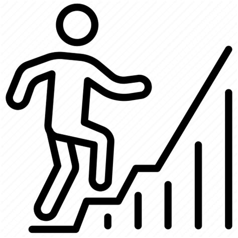 Rising Growth Up Progress Development Increment Icon Download On
