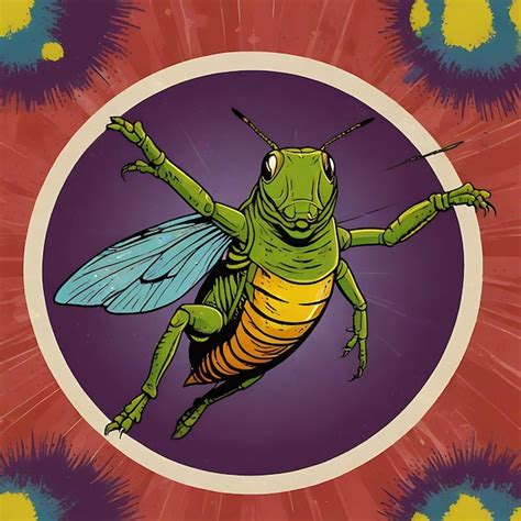 Pop Art Grasshopper Retro Marvel Tribute Tee Typography Tshirt Design