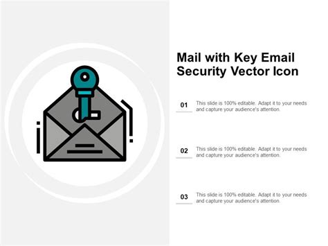 Mail With Key Email Security Vector Icon Ppt Powerpoint Presentation
