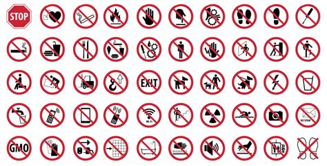 Vector Safety Signs And Icons Themzy Templates