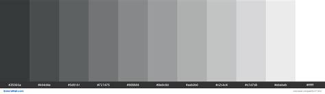 Scale Colors Palette 35393a 494d4e 5d6161 Colorswall